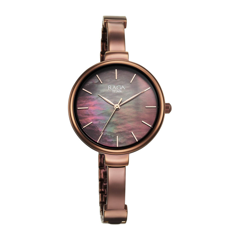 Titan Raga Showstopper Quartz Analog Brown Dial Watch For Women – Titan ...